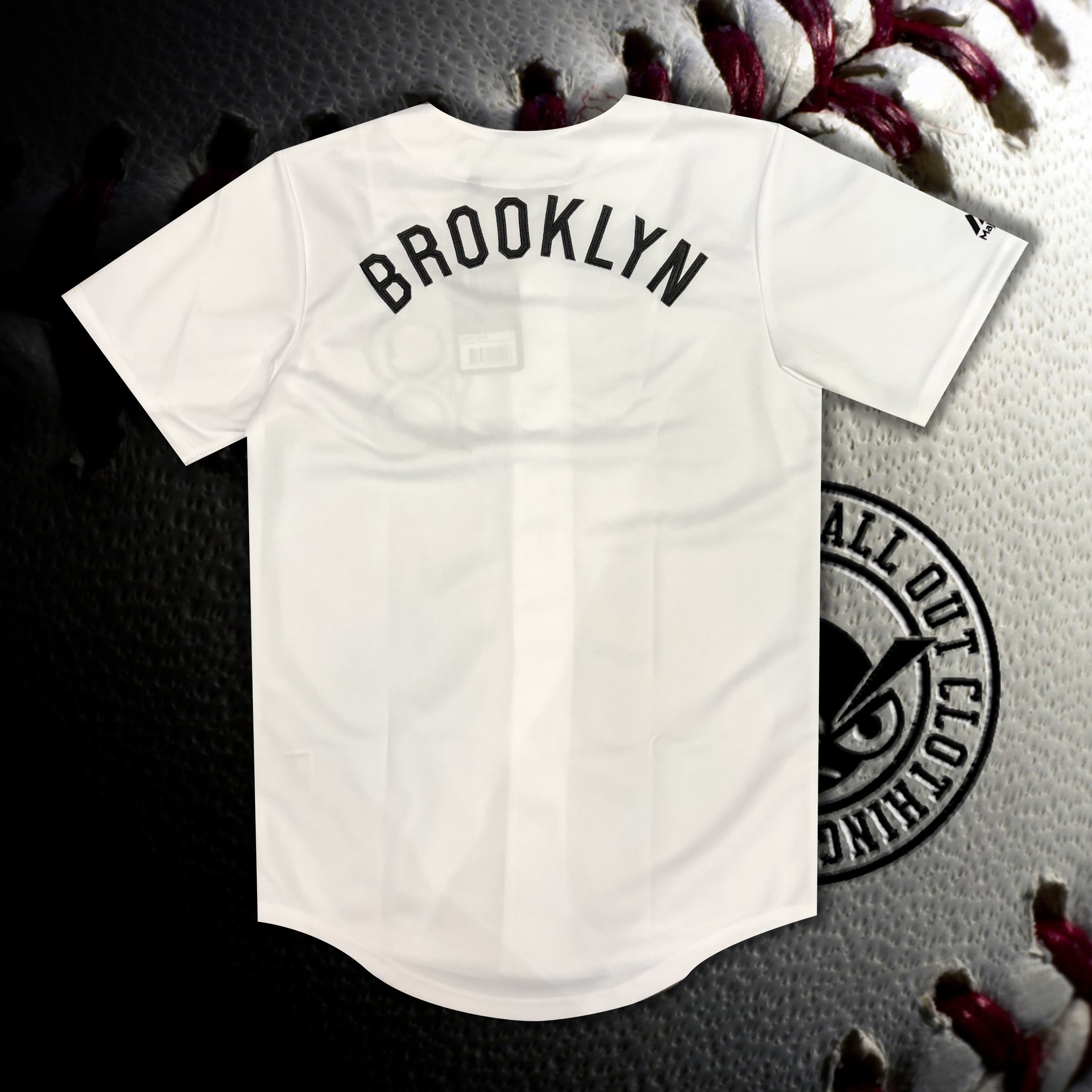 MLB Mono White Baseball Jersey - Tops-T-shirts : All Out Co - Majestics